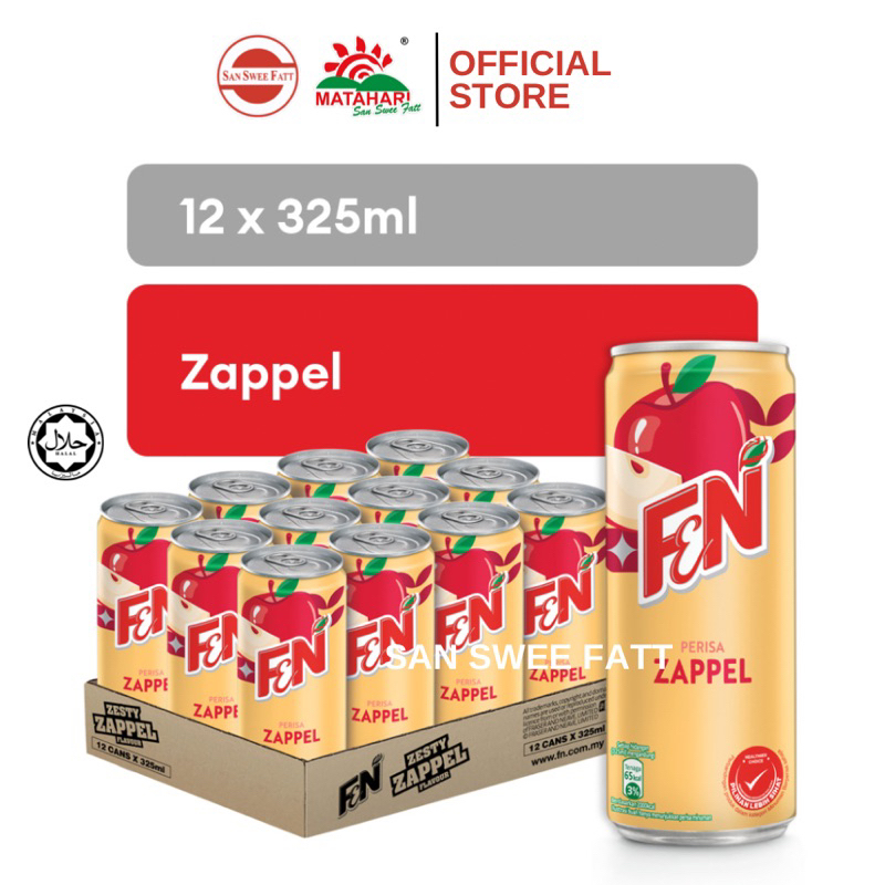 325ml x 12 tin F&N Drink Zesty Zappel Flavour Halal | Shopee Malaysia