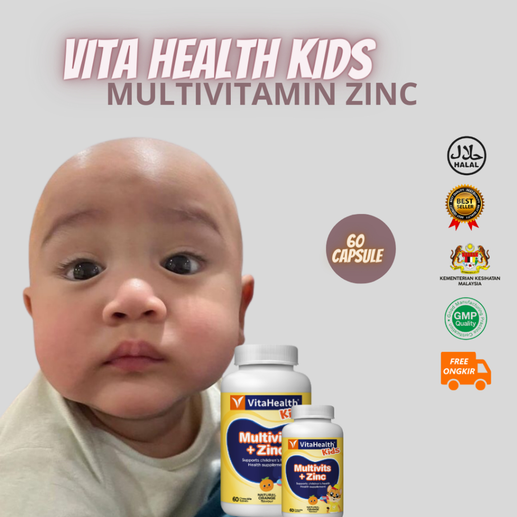 VitaHealth Kids Multivitamins + Zinc 60KAPSUL ubat gemuk kanak kanak ...