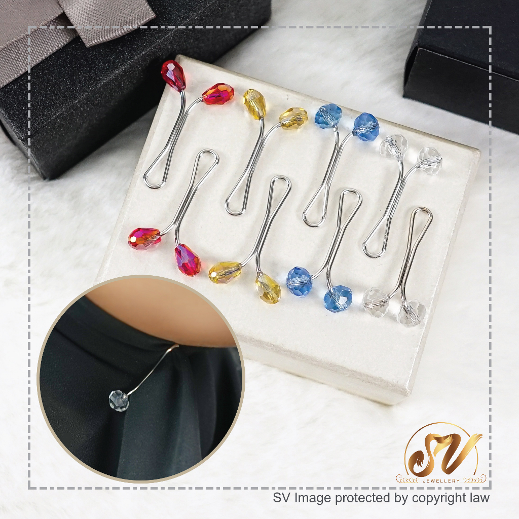 2 PCS Brooch Clip Tudung Shawl Bawal Viral Pin Tudung Viral Hijab Scarf ...