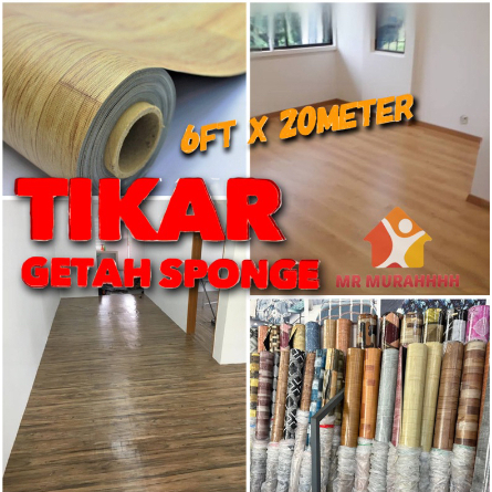 1MM Tebal * 20 Meter Tikar Getah Sponge / Span / Rubber Mat / PVC ...