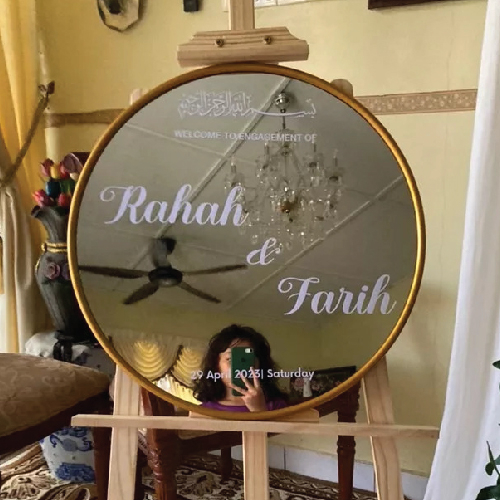 CUSTOM STICKER DIY WELCOME BOARD/ MIRROR STICKER / STICKER CERMIN ...