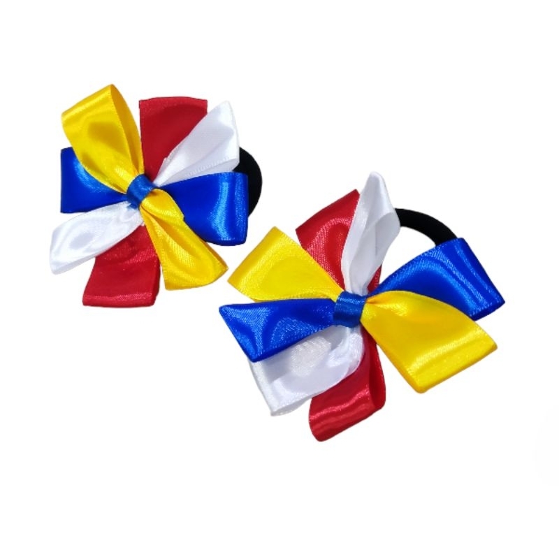 GETAH / KLIP RAMBUT REBEN BULAT 8K MERDEKA WARNA BENDERA / HAIRBAND ...