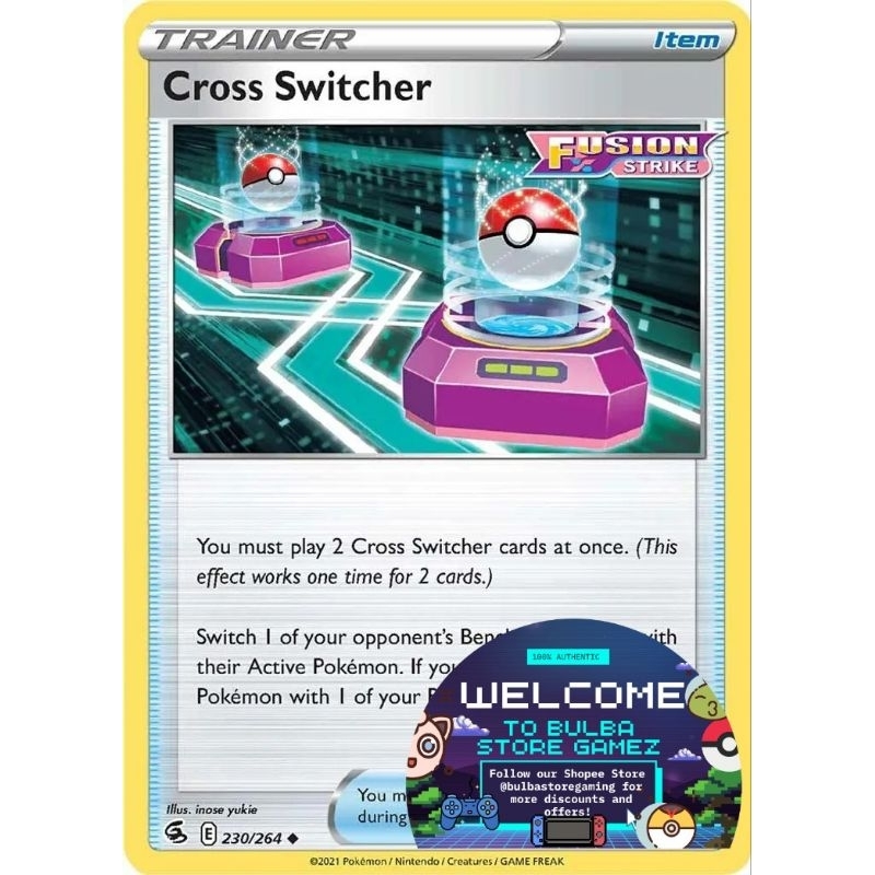 Cross Switcher 230/264 SWSH08 Fusion Strike Pokemon TCG Card Game Sword ...