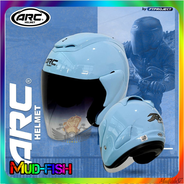TOPI KELEDAR ARC RITZ HELMET SPECIAL EDITION (PASTEL BLUE) | Shopee ...