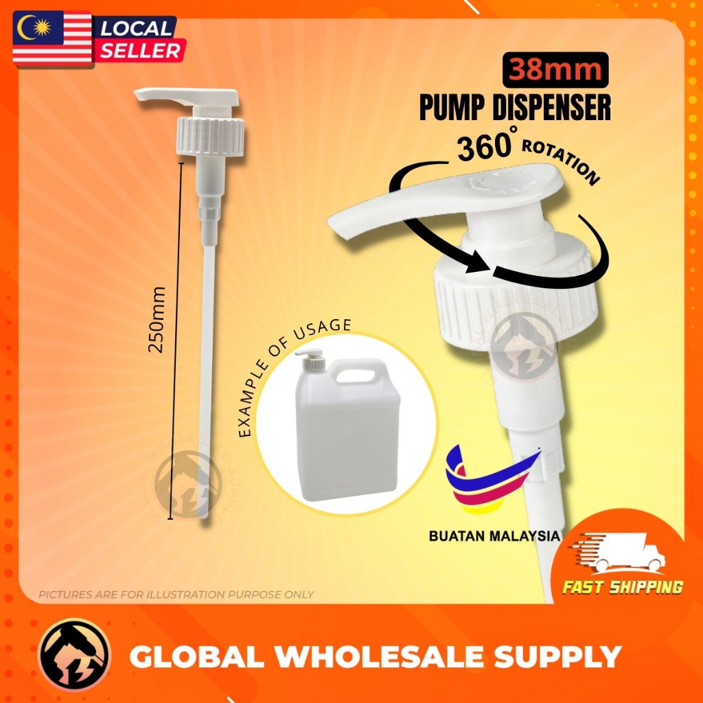 38mm Pump Dispenser Refillable Empty Bottle Pump Dispensing Shampoo ...