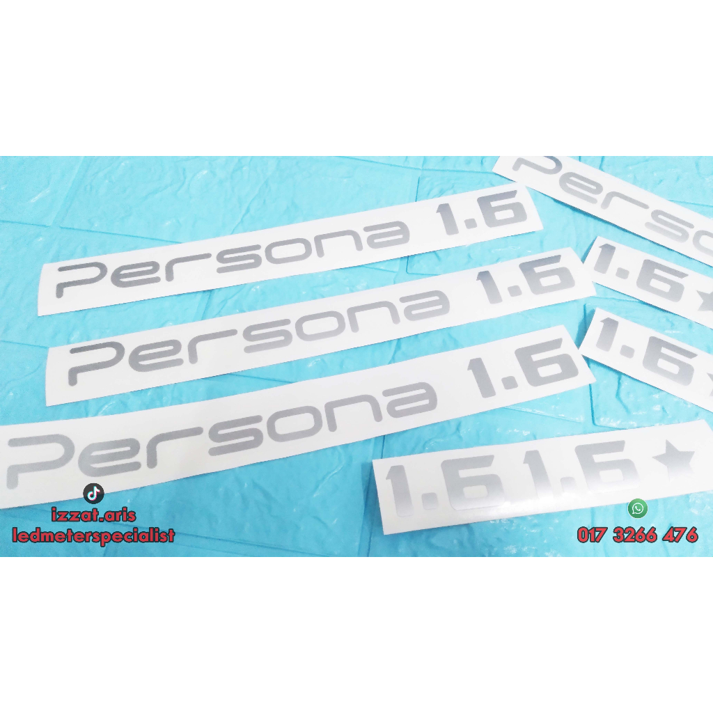 STICKER PROTON PERSONA 1.6 (Waterproof) STICKER KERETA VINYL || READY ...