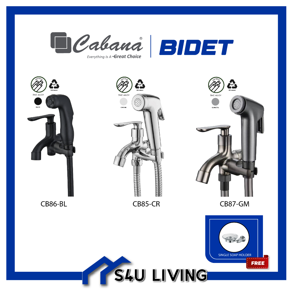 CABANA ABS MATERIAL TWO WAY FAUCET BIDET SPRAY Set With Hose Toilet Tandas Bathroom Sprayer bib ...