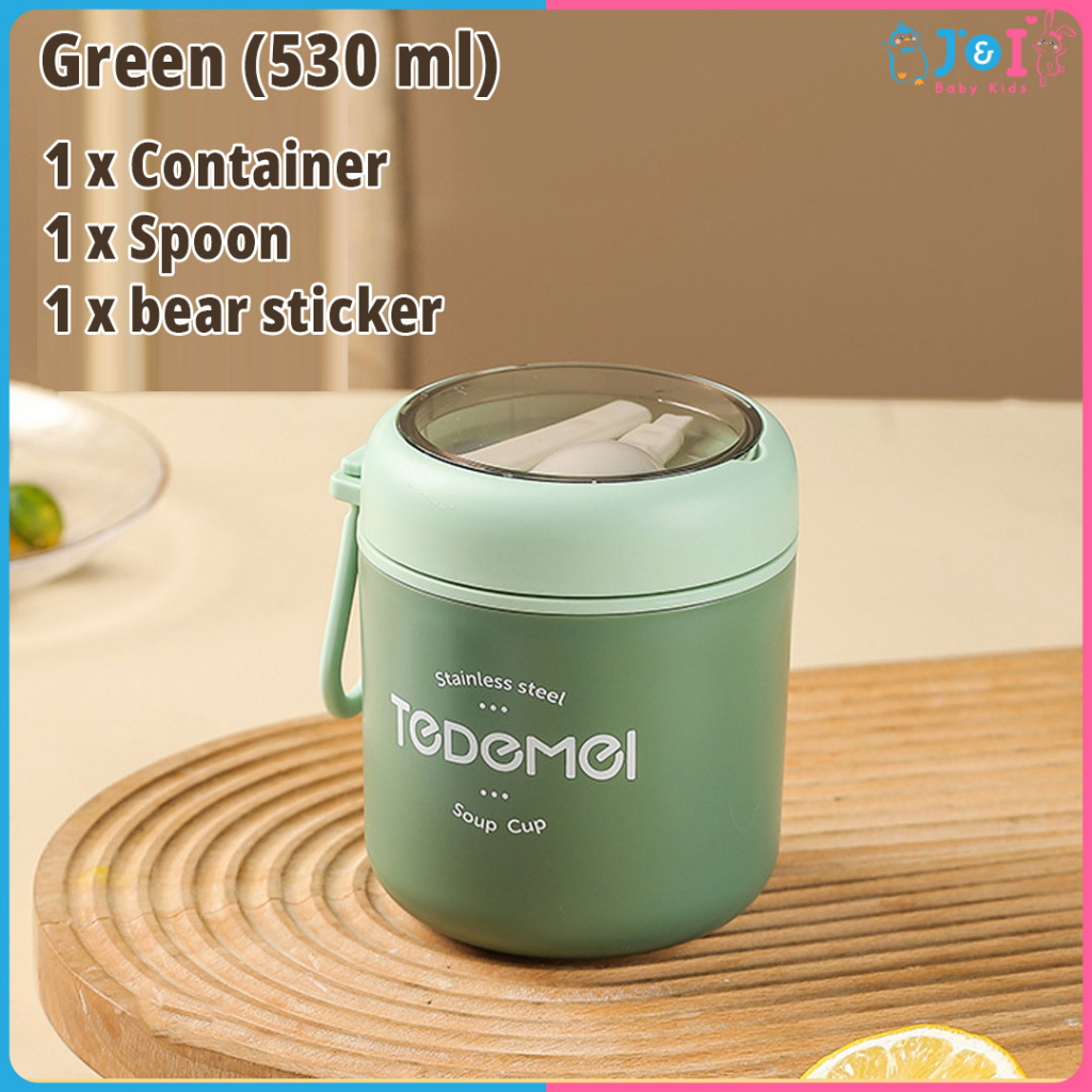 530ml Stainless Steel Thermal Insulator Food Jar Flask Jar Thermal Food ...