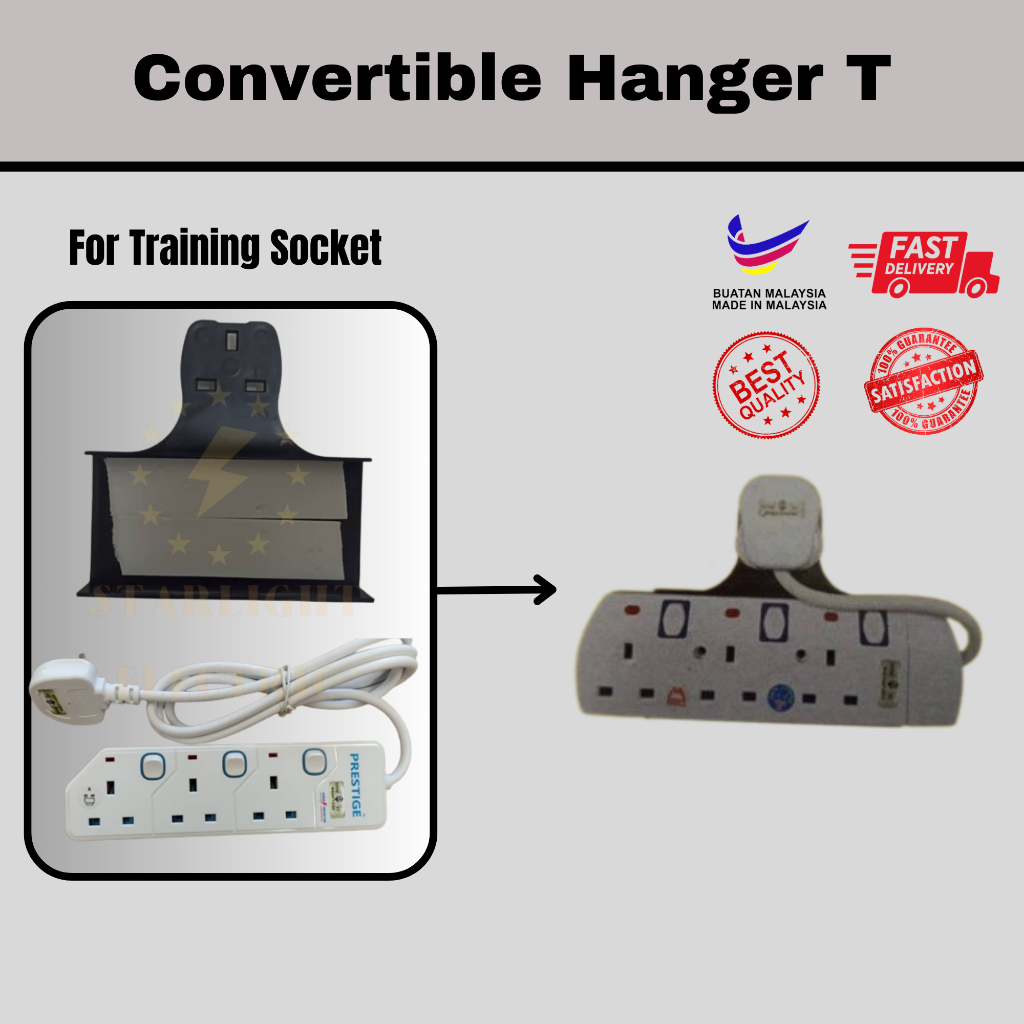 GIM Convertible Hanger T for Training Socket [Instant Conversion From 1 ...