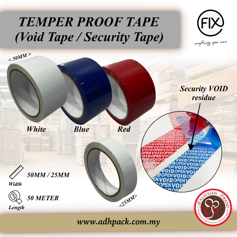 Temper Proof Tape / Void Tape / Security Sealing Adhesive Tape 24MM ...