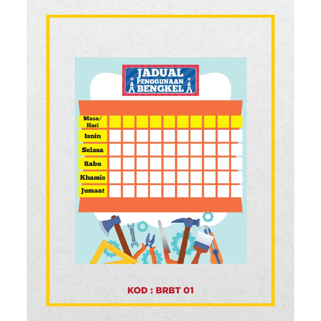 Carta Bilik RBT | Keceriaan Bilik RBT | Keceriaan Bilik Khas | Shopee ...