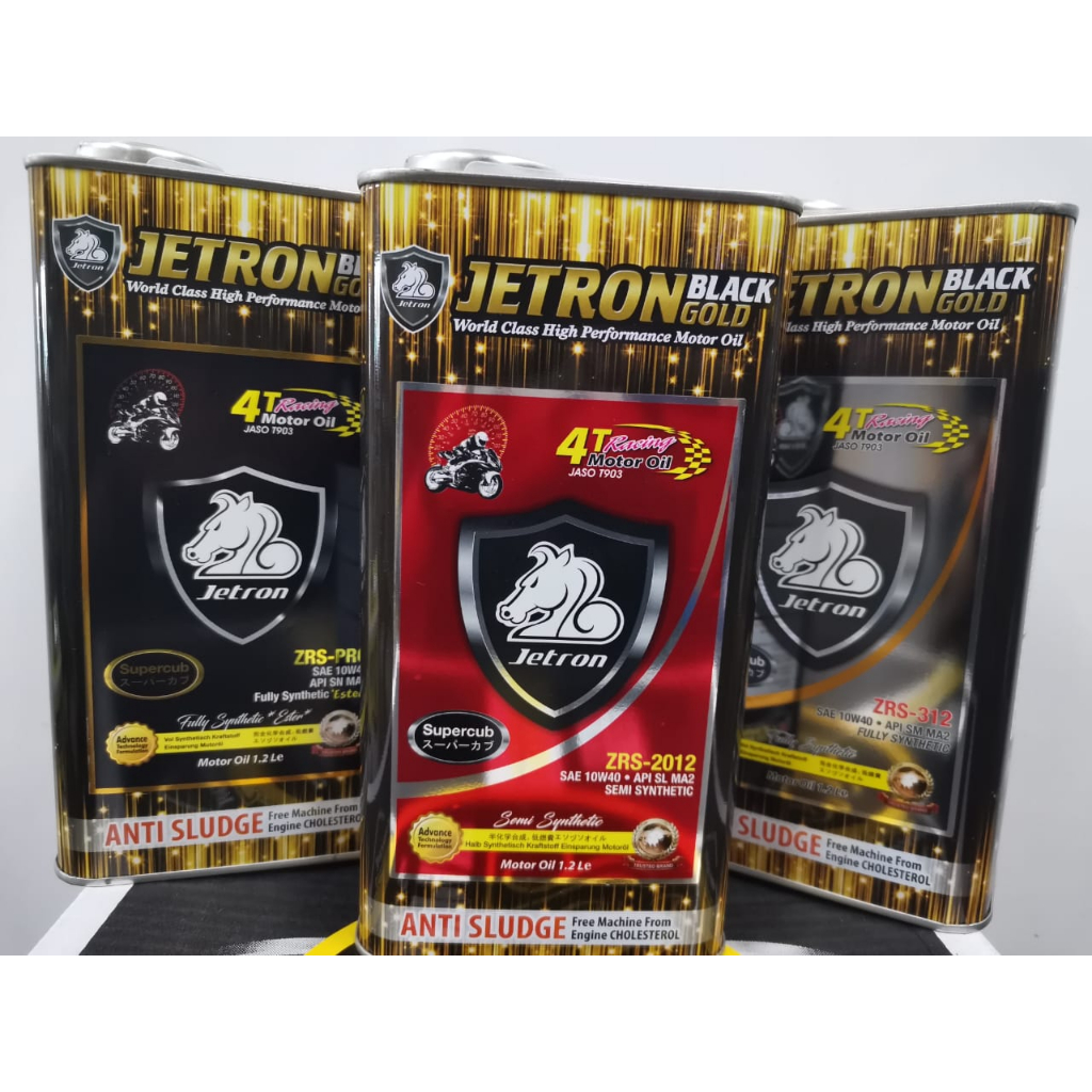JETRON Original Engine Oil BLACK GOLD SAE 10W40 (ESTER) FULLY SYNTHETIC ...
