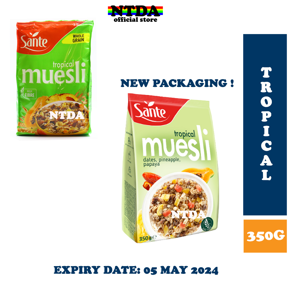 SANTE MUESLI Cereal Traditional Fruit and Tropical by NTDA | Shopee ...
