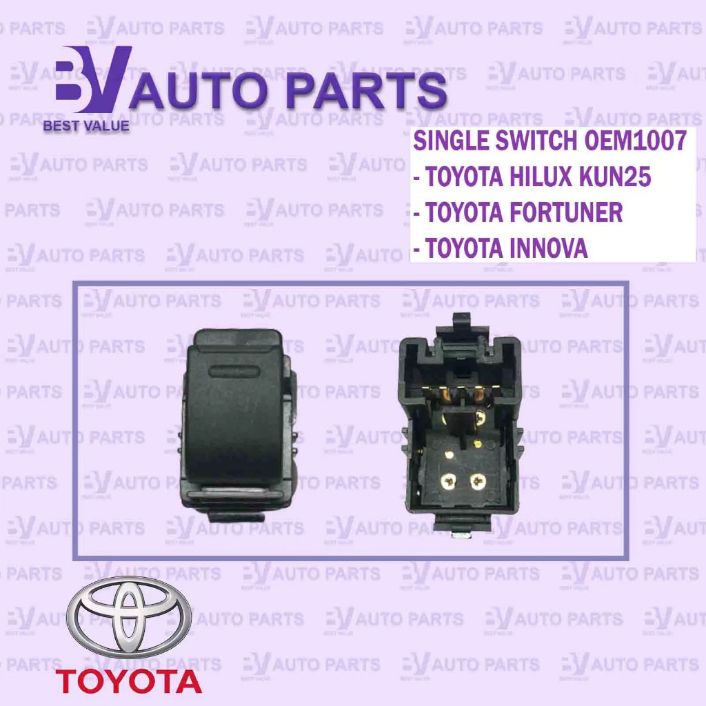 POWER WINDOW SINGLE SWITCH TOYOTA HILUX KUN25/FORTUNER/INNOVA PASSENGER ...