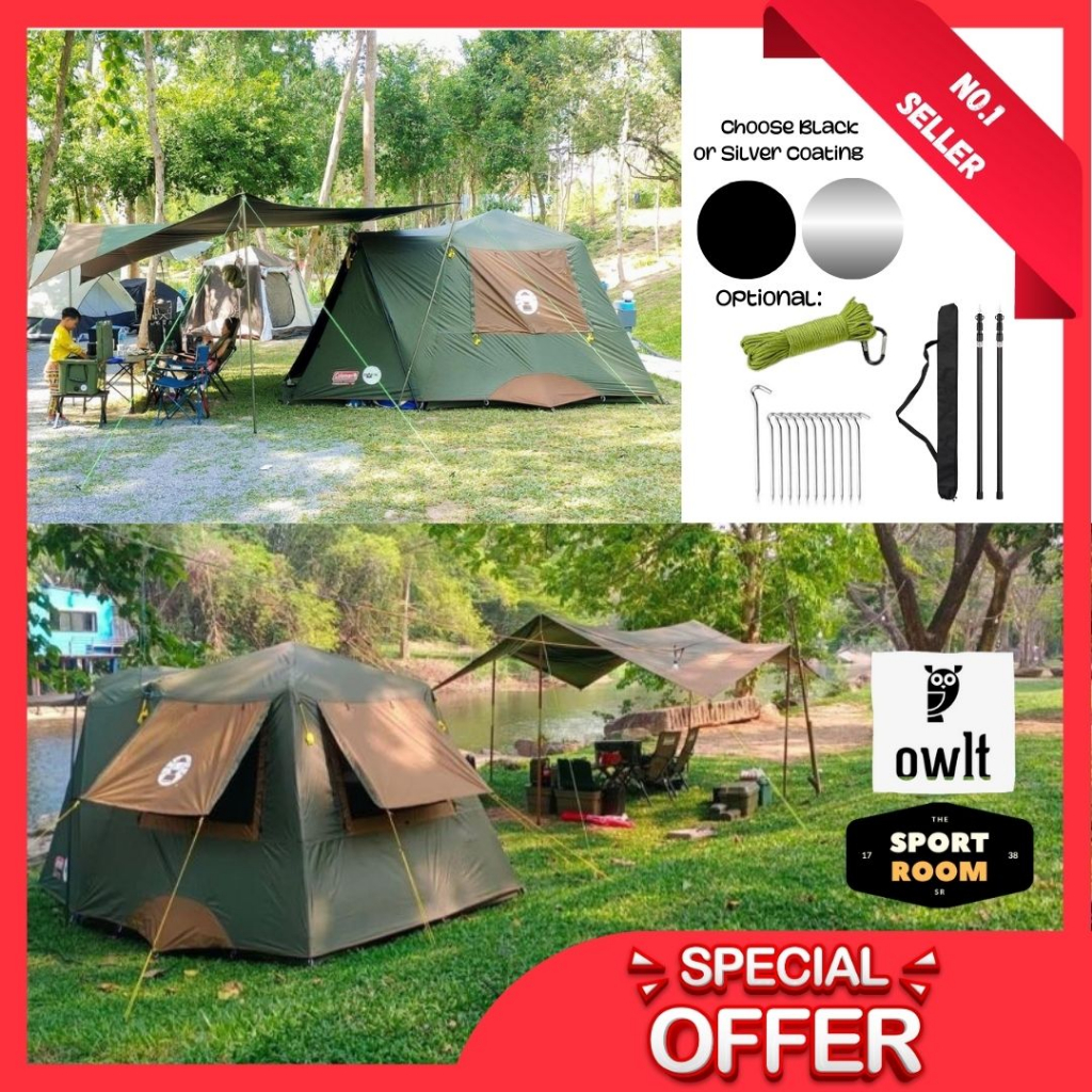 [Ready Stock] OWLT Tarp Flysheet for COLEMAN Instant-Up Tent | Shopee ...