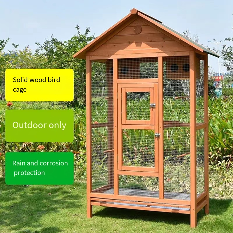 Solid Wood Waterproof bird Cage Bunny Pigeon Chicken Coops Pet House ...
