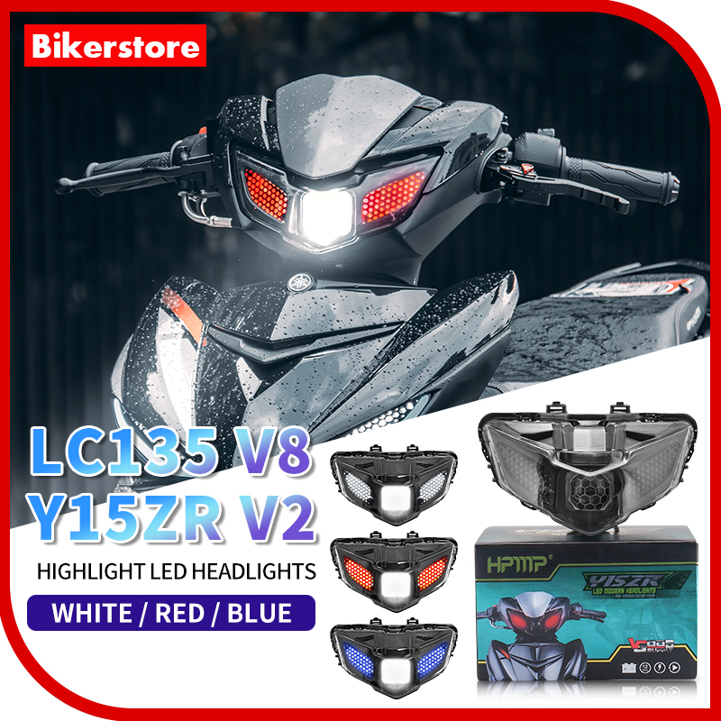 HPMP LC135 V8 Y15ZR V2 LC135FI Head Lamp LED Headlight Super Bright Lamp Depan LC Headlamp Front ...