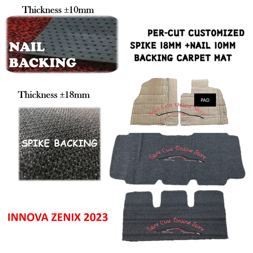 TOYOTA INNOVA ZENIX 2023 PER-CUT SPIKE 18MM + NAIL 10MM BACKING CAR ...