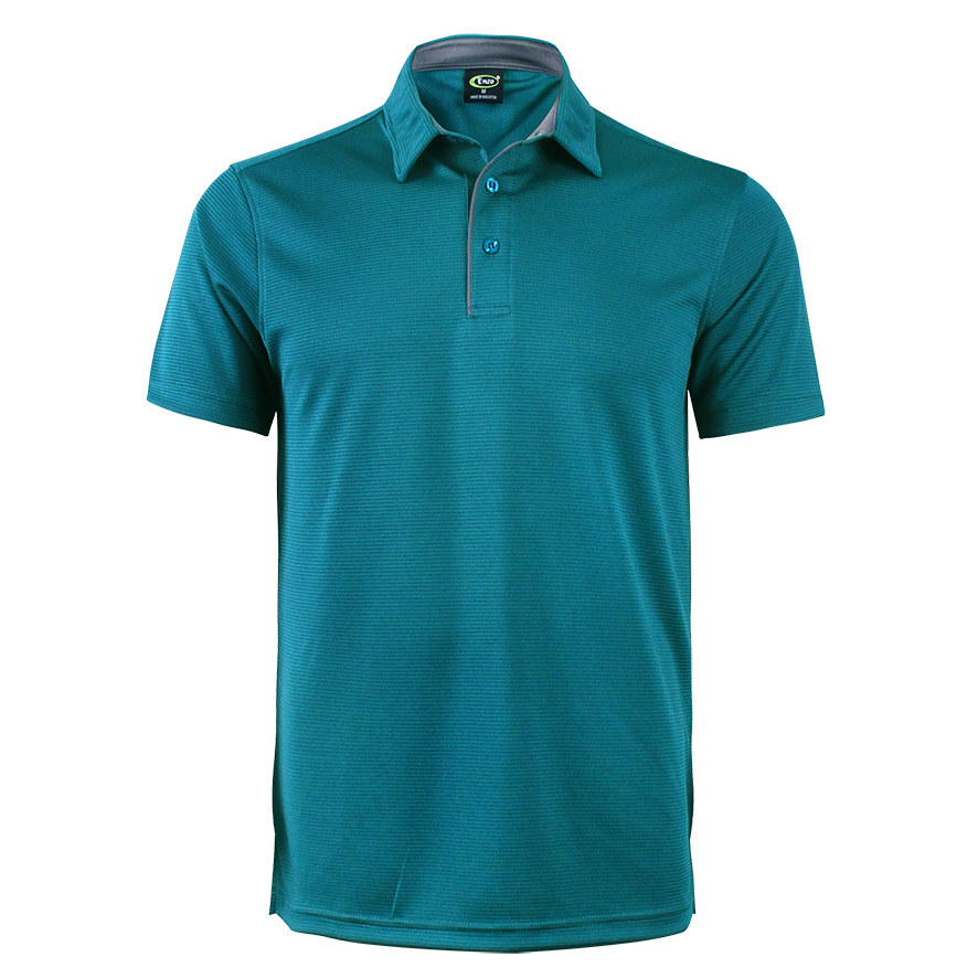 2920 Enzo Stripy Micromesh 100% Microfiber Functional Golf Style Collar ...