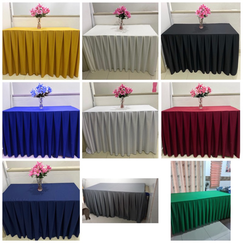 180cm X 120cm X 76cm Cover Meja Banquet / Table Cloths Limited Colors ...