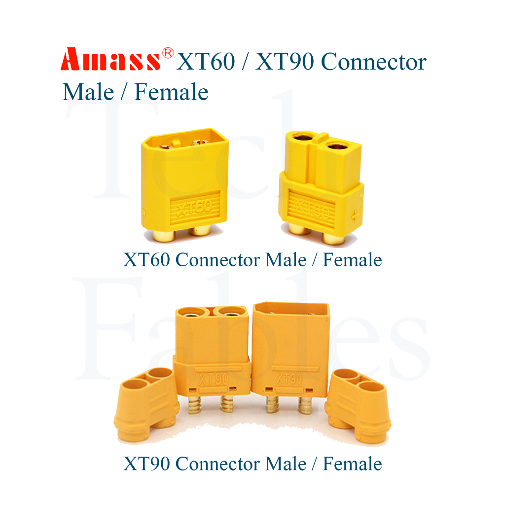 ORIGINAL Amass XT60 / XT90 Male Female Connector For Battery & ESC HS-Connector | Shopee Malaysia