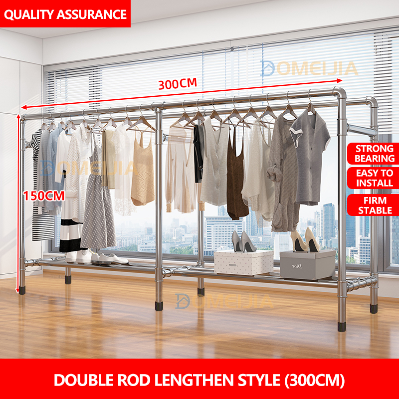 3.0M Clothes rack/ampaian baju/gantung baju jubah/rack hanger/rak ...