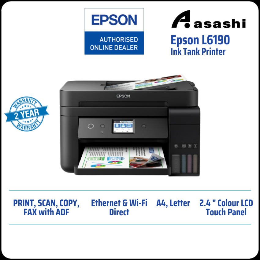 Epson L6190 Wi-Fi Duplex All-in-One Ink Tank Printer with ADF | Shopee ...