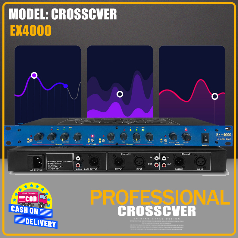 New Baxs EX4000 crossover 4 way Professional 2 stereo channels 4 mono ...