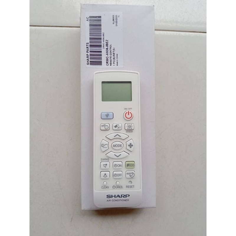 SHARP A936 AIRCOND/AIR CONDITIONER REMOTE CONTROL CRMC-A936JBEZ ORIGINAL | Shopee Malaysia