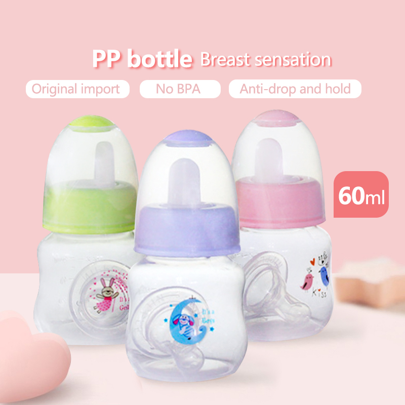 3PCS/60ml Botol Susu Set Susu Bayi Assorted Standard Dot Nipple ...