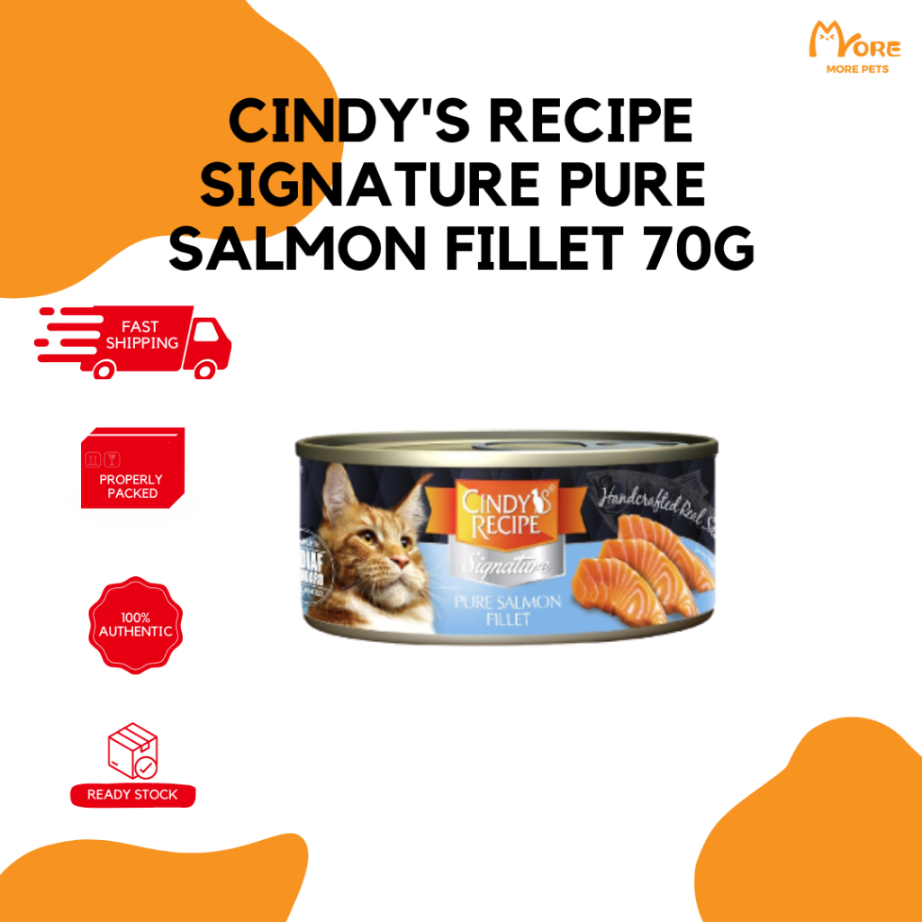 Cindy's Recipe Signature Pure Salmon Fillet 70g | Shopee Malaysia