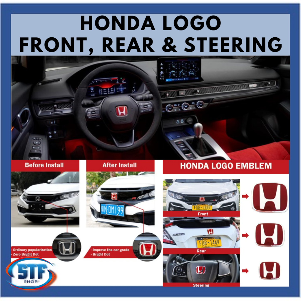 Honda Civic FE/ FC/FB/FD / City / Jazz GD/GK/GE Logo Emblem/Lambang ...