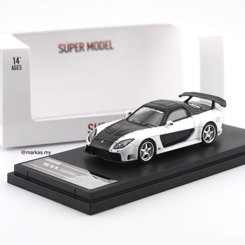 SUPER MODEL 1/64 MAZDA RX7 VEILSIDE WHITE | Shopee Malaysia