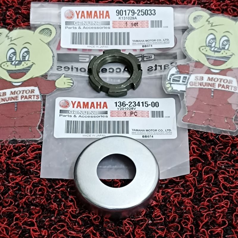 YAMAHA RXZ Y100 Y110 SS2 Y125Z NUT COVER CONE STEERING FORK T BALL RACE ...