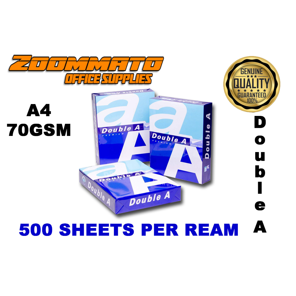 Double A A4 Paper 70GSM (500'S) | Shopee Malaysia