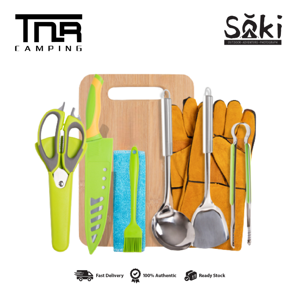 𝗧𝗡𝗥 - OUTDOOR KITCHENWARE SET - 10PCS | Shopee Malaysia