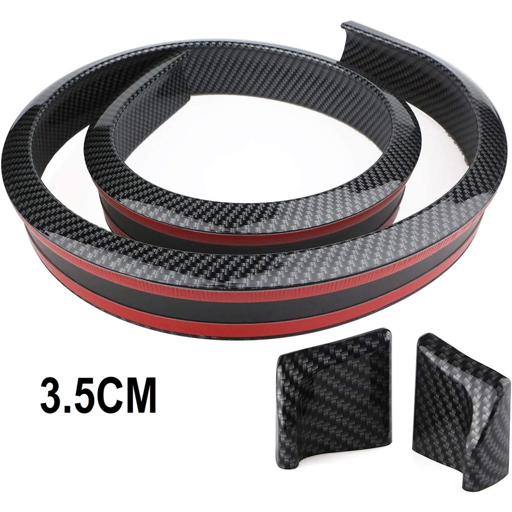 SAMURAI REAR WING SPOILER CARBON FIBER RUBBER LIP Bonnet Car Boot Trunk ...