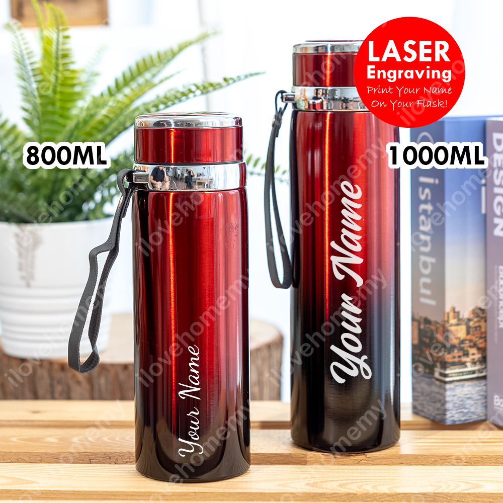 Print Name SUS316 Stainless Steel 800ml 1000ml Thermos Besar Large ...