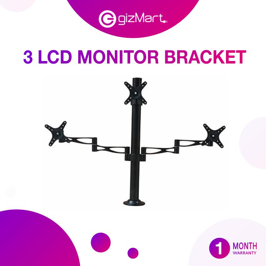 LCD Monitor Bracket Mount Support for 3 LCD LED Monitor 10 - 24 ...