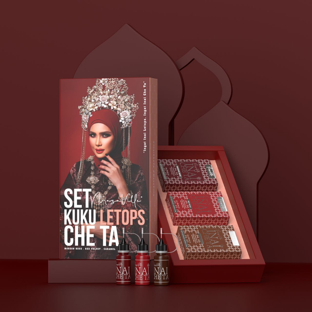 Inai Che Ta Red Velvet Inai Cheta Maroon Rose Rozita Che Wan Original Serap Air Sah Solat ...