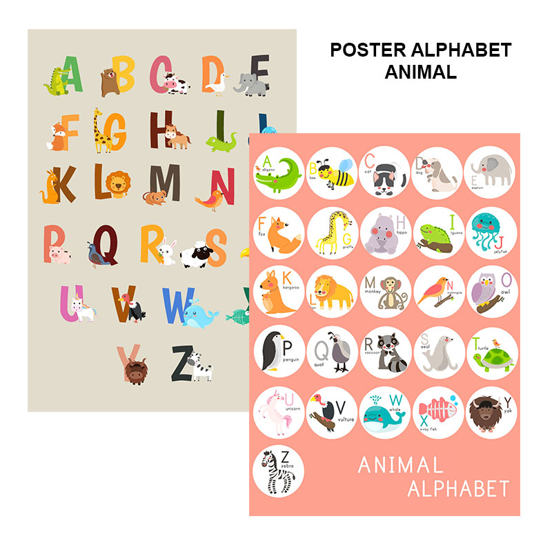 (A3 SIZE) POSTER ALPHABET ABC ANIMAL KIDS | Shopee Malaysia