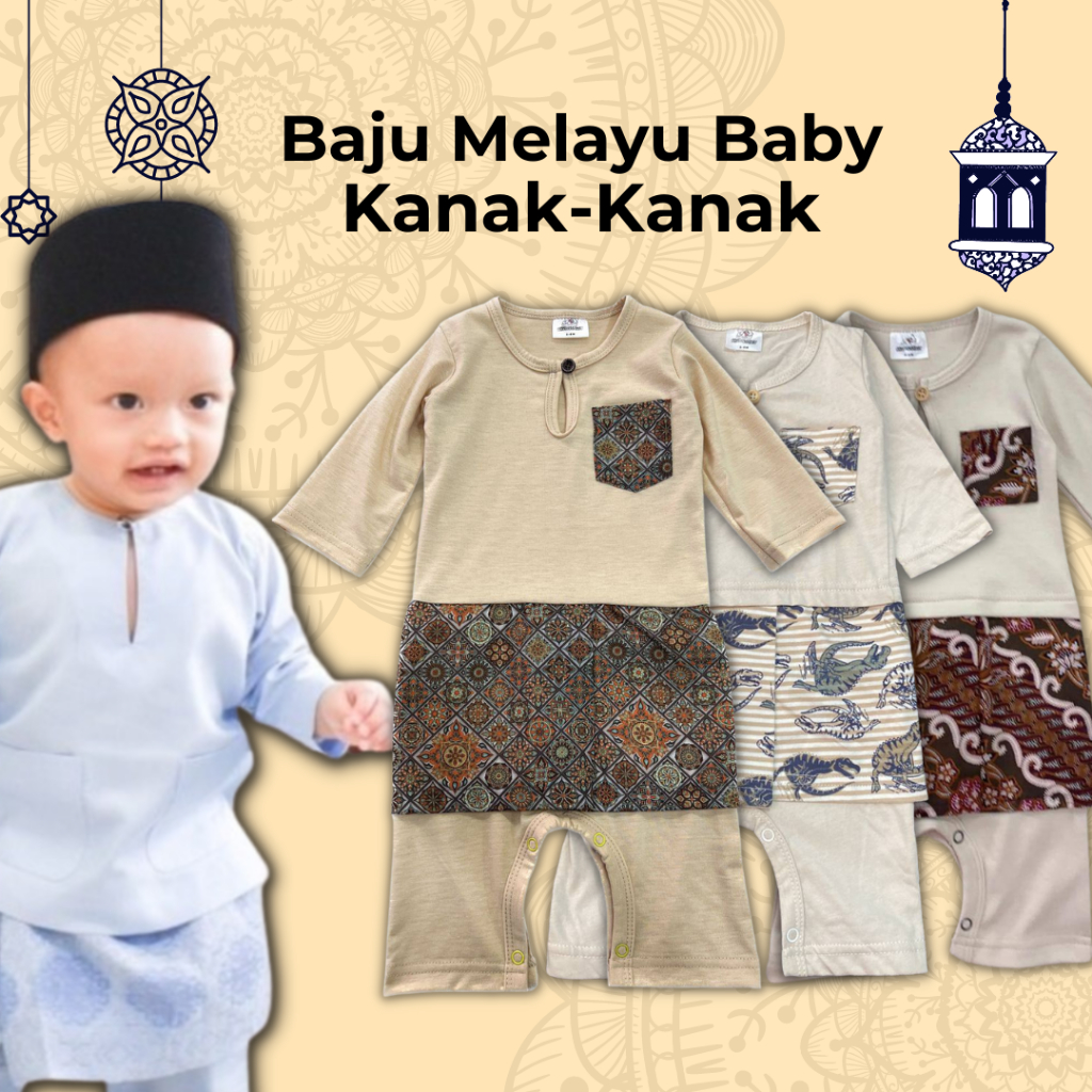 BAJU RAYA BABY BOY BAJU RAYA NEWBORN BAJU RAYA BABY WHITE PUTIH CREAM ...