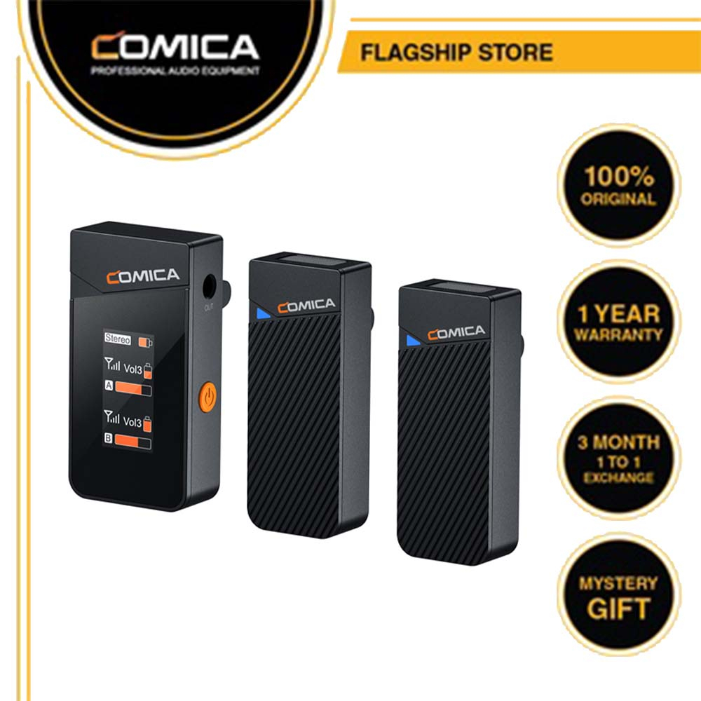 COMICA VIMO C | 2.4G Dual Channel Mini Wireless Microphone For Camera / DSLR / Phone / Laptop ...