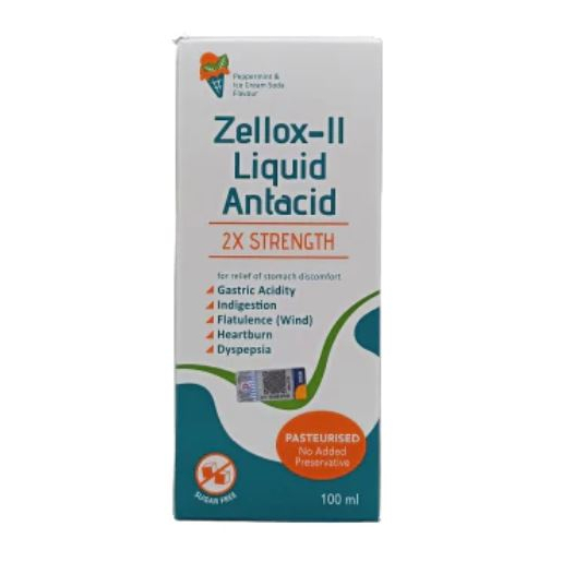 ZELLOX-II LIQUID ANTACID SUGAR FREE SUSPENSION 100ML (EXP:12/2025) | Shopee Malaysia