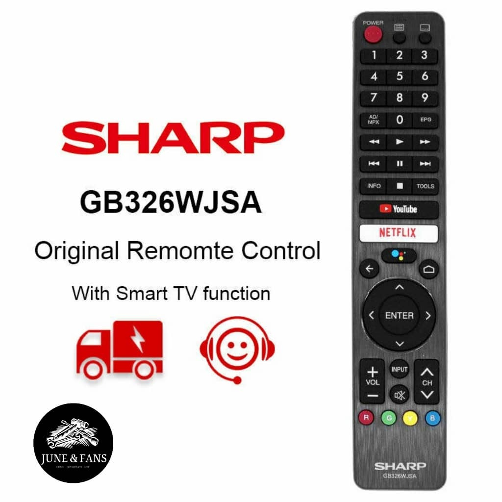 Compitable with Original SHARP Android TV Remote Control GB326WJSA | Shopee Malaysia