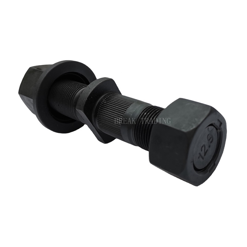 volvo scania trailer Fuwa hub bolt with nut M22 halus 12.9 | Shopee ...