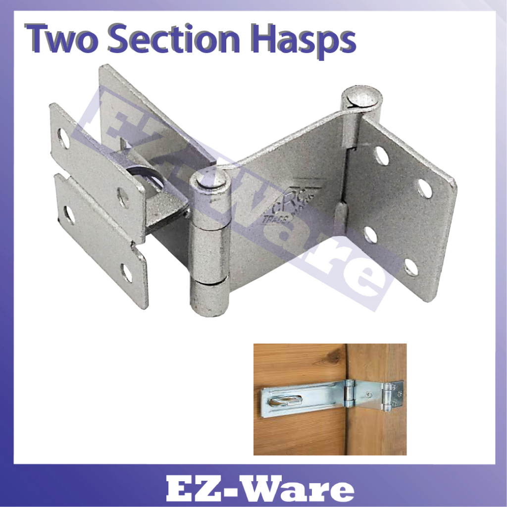 CRC Two-Section Heavy Duty Solid Steel Hasp/Foldable Hasps Door Latch ...