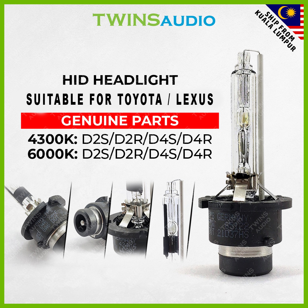 HID HEADLIGHT BULB TOYOTA D2S/D2R/D4S/D4R (4300K/6000K) (1 PAIR) 2PCS ...
