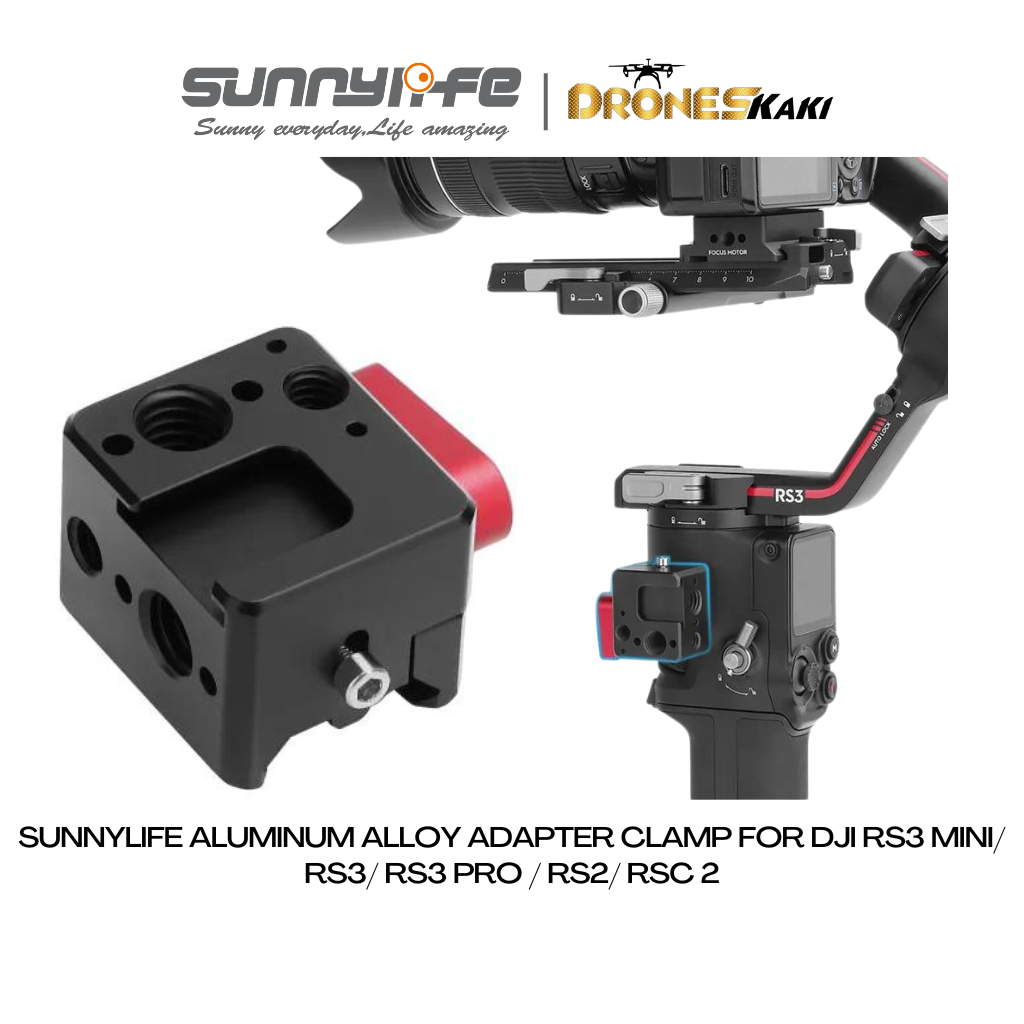 Sunnylife Aluminium Alloy Adapter Clamp For DJI RS 3 Mini/ RS 3/ RS 3 ...