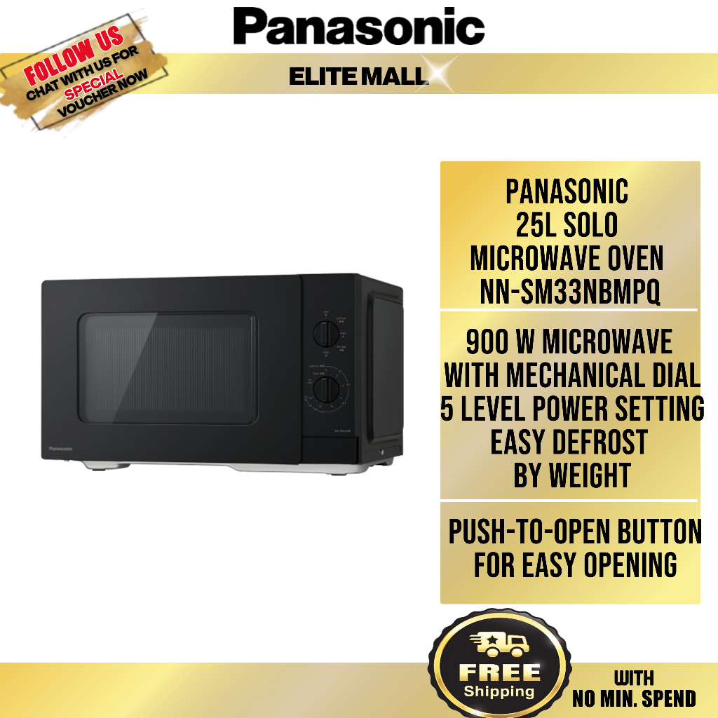PANASONIC NN-SM33 25L SOLO MICROWAVE OVEN NN-SM33NBMPQ | Shopee Malaysia